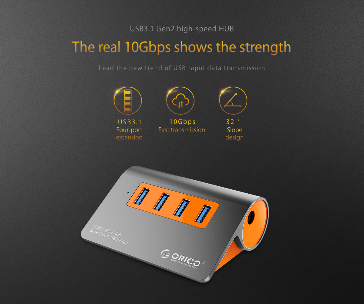 ORICO M3H4-G2 4 Port USB3.1 Gen2 HUB